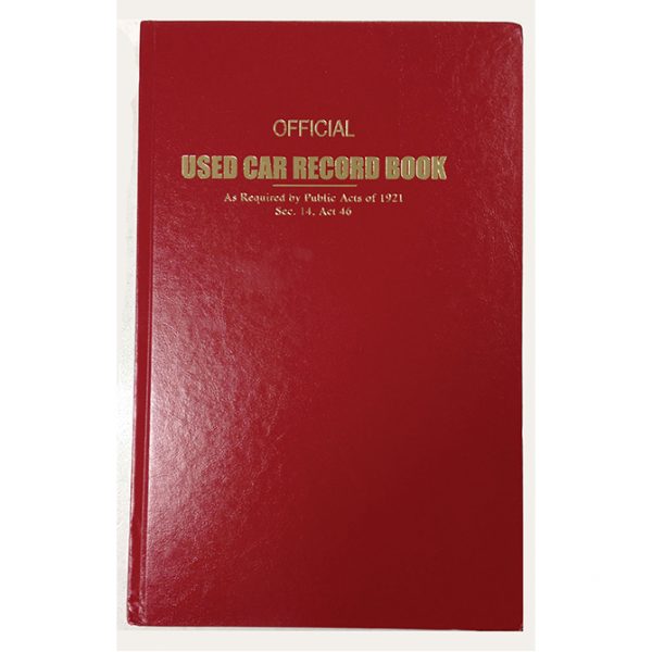 Used Car Record Book (Police Book) | Swifty Communigraphics